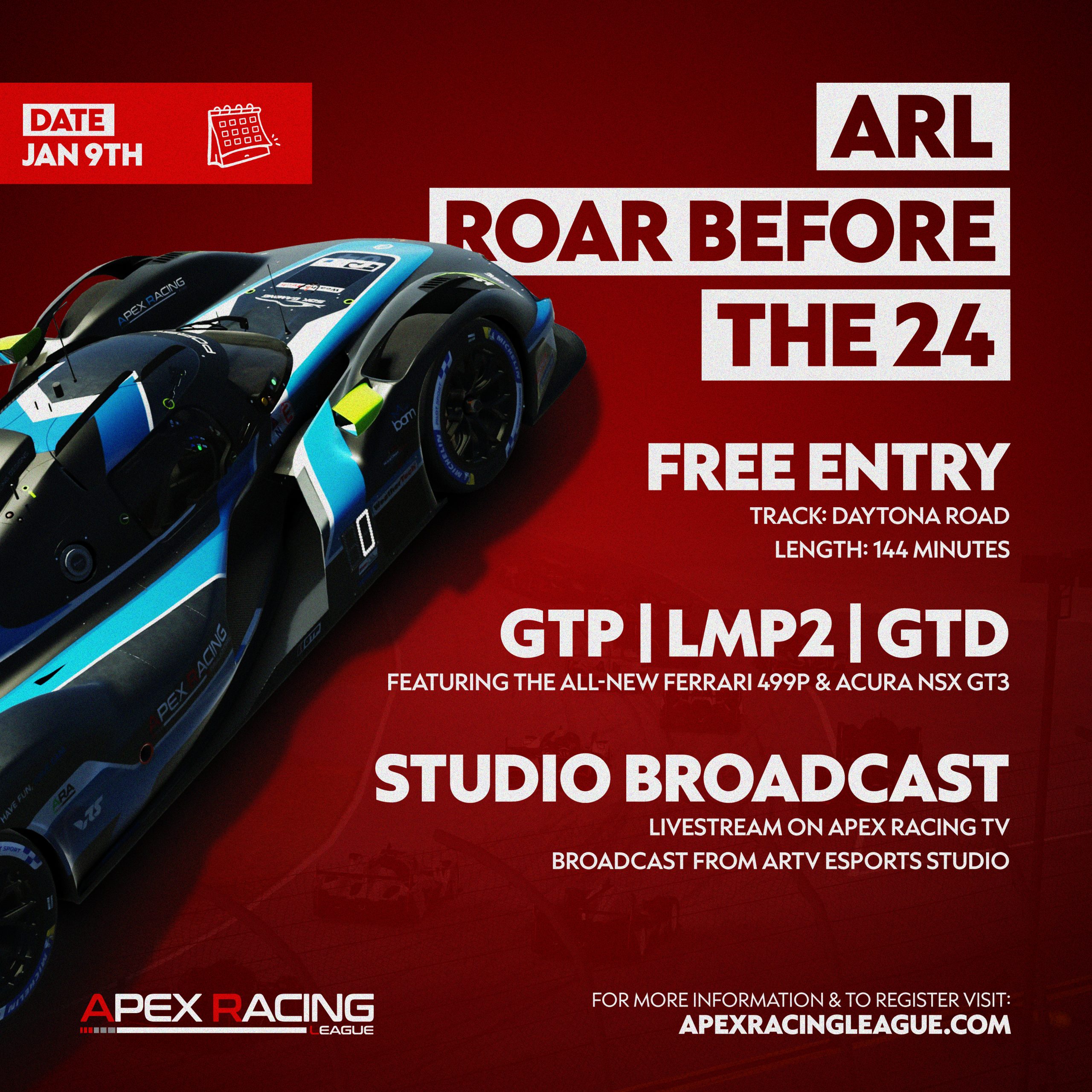Announcing ARL Roar Before The 24! - Apex Racing League
